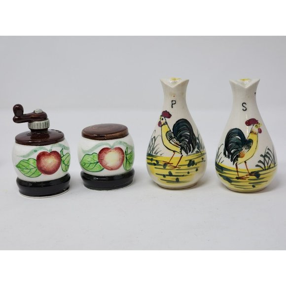 Unknown | Dining | Vintage Apple Butter Churn Rooster Salt And Pepper ...